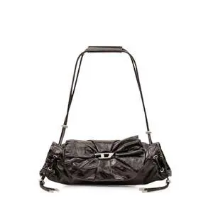 DIESEL® Calf Leather Shoulder Bag - Black
