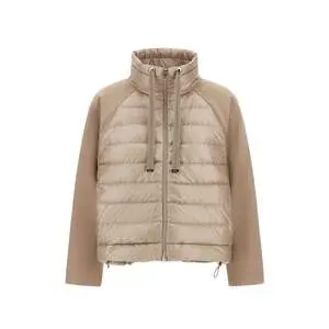Herno HERNO Quilted Jacket With Drawstring High Neck Cream