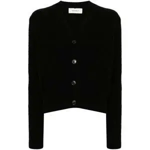 LISA YANG LISA YANG Black Cashmere-Silk Blend V-Neck Cardigan Black
