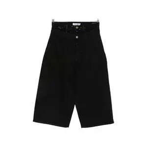 Attico Denim Cropped Jeans - Black
