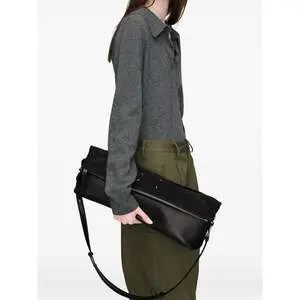 MAISON MARGIELA Smooth Leather And Suede Shoulder Bag