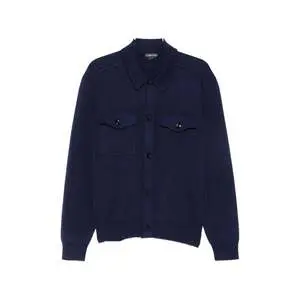 TOM FORD Jackets Shirt Jackets - Blue