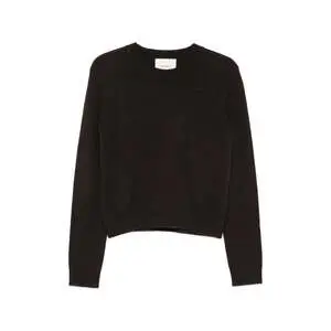 LISA YANG Cashmere Crew Neck Long Sleeve Knit Jumper - Brown
