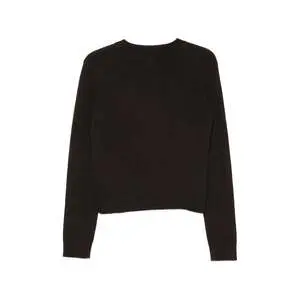 LISA YANG Cashmere Crew Neck Long Sleeve Knit Jumper - Brown