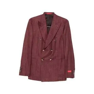Isaia Suits Double Breasted Suits - Red