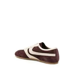 Dries Van Noten Suede And Leather Low Top Sneakers - Red