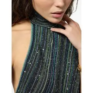 Missoni Sequin Embellished Halterneck Mini Dress