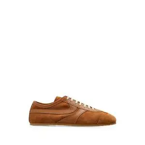 Dries Van Noten Suede And Leather Lace-up Shoes - Brown