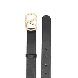 Valentino Garavani Vlogo Signature Buckle Leather Belt