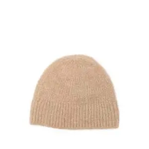 Dries Van Noten Beige Ribbed Knit Hat - Cream