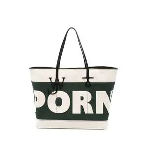 JW Anderson J.W. Anderson Canvas Tote Bag With Anchor Logo Cream