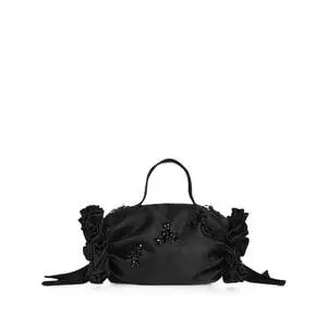 Simone Rocha Satin Bead Embellishment Tote Bag - Black