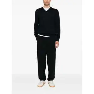 Giorgio Armani Virgin Wool Trousers - Blue