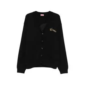 Kenzo Embroidered Tiger V-neck Cardigan - Black