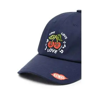 Kenzo Baseball Cap With Embroidered Motif - Blue