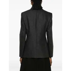 Giorgio Armani Grey Wool Blend Blazer