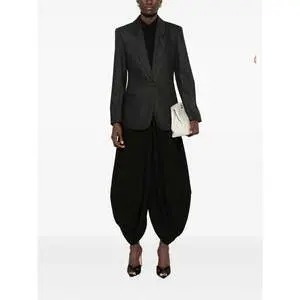 Giorgio Armani Grey Wool Blend Blazer
