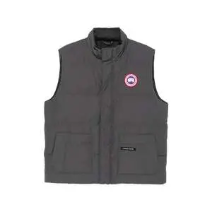 Canada Goose Quilted High Neck Puffer Vest - Gray