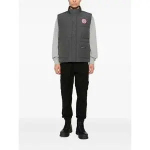 Canada Goose Quilted High Neck Puffer Vest - Gray