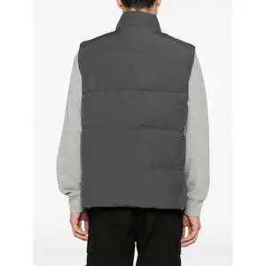 Canada Goose Quilted High Neck Puffer Vest - Gray