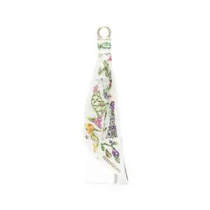 FERRAGAMO Silk Scarf With Floral Print - Cream