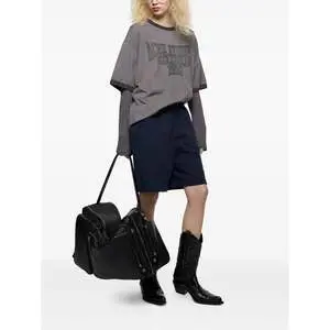 Acne Studios Layered Long Sleeve T-shirt With Logo Print