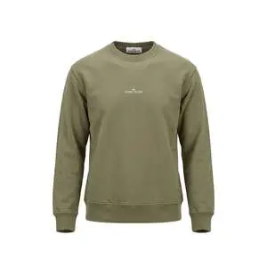 Stone Island Crew Neck Sweatshirt With Logo And Compass Motif