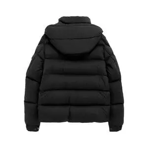 Moncler Quilted Down Jacket With Detachable Hood - Black