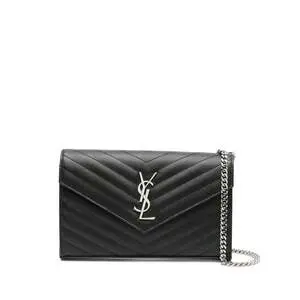 Saint Laurent Quilted Leather Clutch Bag - Black