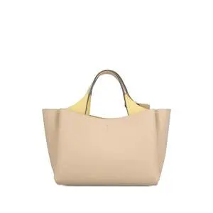 TOD'S Mini Bag With T-logo Charm - Cream
