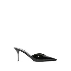 Paris Texas Pointed Toe Stiletto Mules - Black