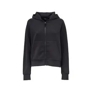 Max Mara Hooded Zip-up Hoodie With Embroidered Logo