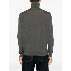 Malo Grey Virgin Wool Roll Neck Sweater