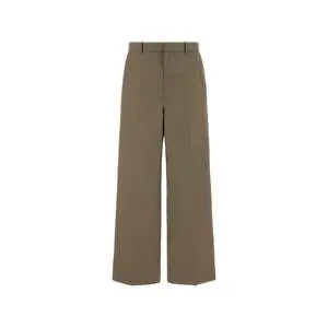 Balenciaga Wide-leg Cotton Trousers - Brown