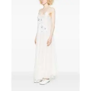 ERMANO SCERVINO Ermanno Scervino Floral Embroidered Spaghetti Strap Dress