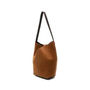 Hereu Knotted Leather Shoulder Bag - Brown