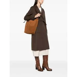 Hereu Knotted Leather Shoulder Bag - Brown