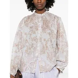 FORTE_FORTE Floral Print Cotton Shirt