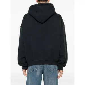 Rhude Cotton Zip-up Hoodie With Logo And Graphic Print