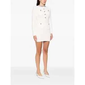 SELF-PORTRAIT Embellished Jewel Neckline Long Sleeve Dress
