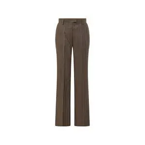 GANNI Trousers Straight Trousers - Brown