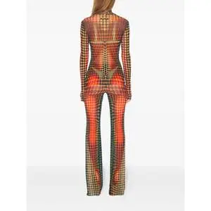 JEAN PAUL GAULTIER Flared Trousers With Dot Print