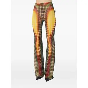 JEAN PAUL GAULTIER Flared Trousers With Dot Print
