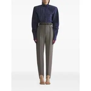 MUGLER Checkered Cotton Shirt