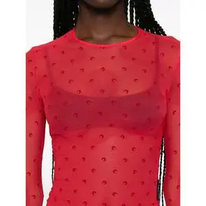MARINE SERRE All-over Moon Print Long Sleeve Top
