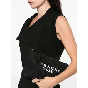 Givenchy Logo Lettering Bow Detail Clutch Bag