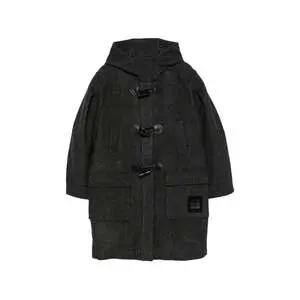 GANNI Grey Oversized Toggle Coat - Gray
