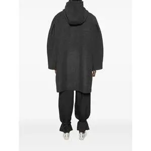 GANNI Grey Oversized Toggle Coat - Gray