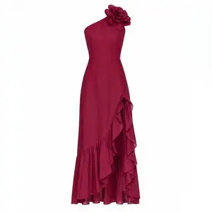 Yumi Kim Rocky Burgundy Linen Dress - Red