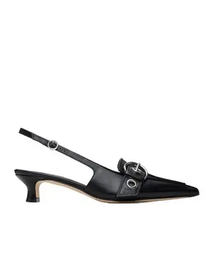 AeydĒ Davina Openwork Slingback High-heeled Sandals - Black